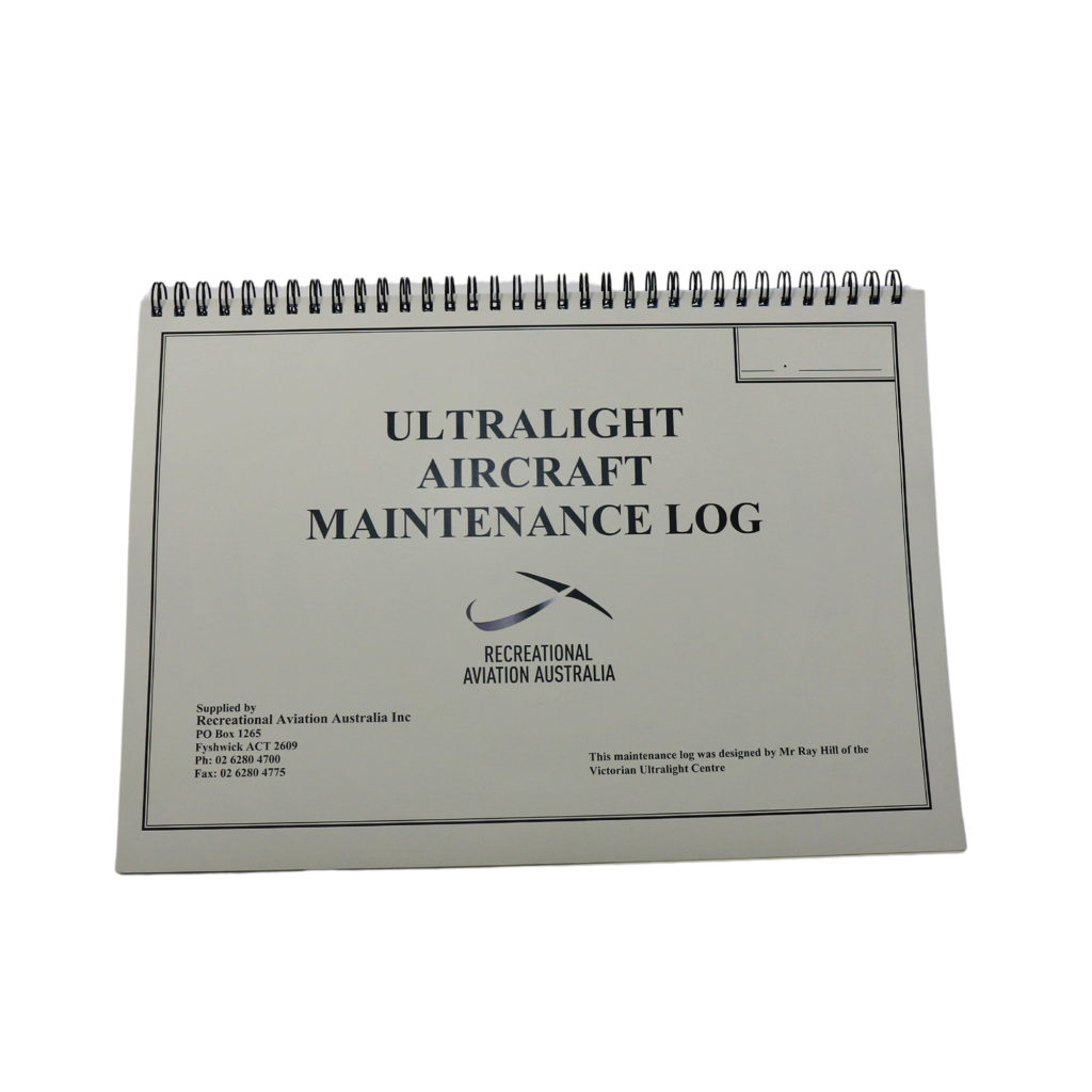 RAAus Ultralight Aircraft Maintenance Log