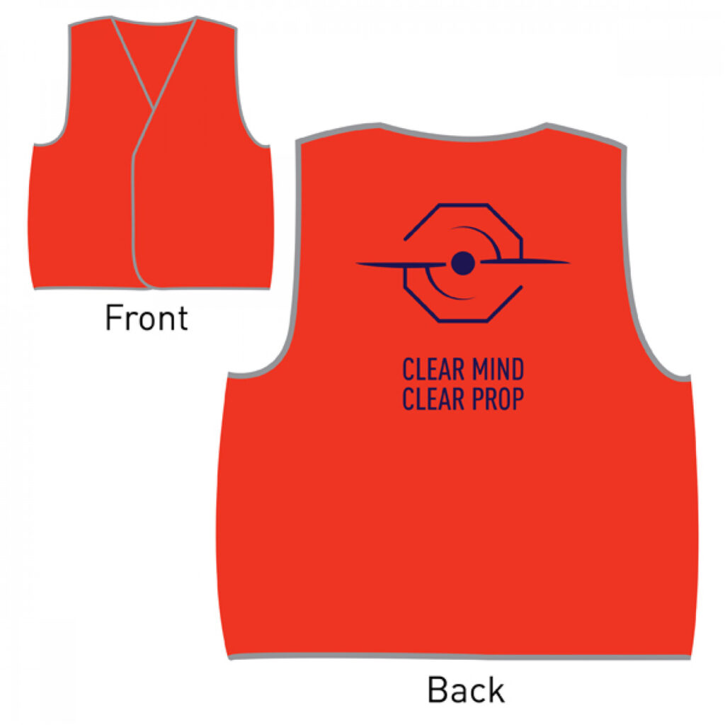 Clear Mind Clear Prop High-Vis Vest - Recreational Aviation Australia